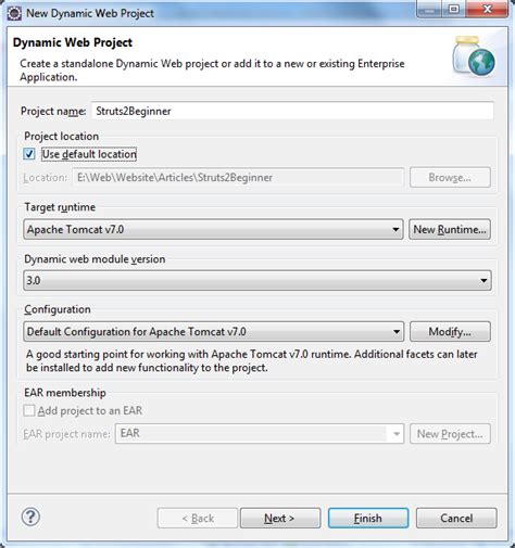 Struts Beginner Tutorial Eclipse Tomcat Xml