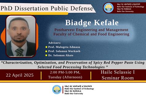 Bahir Dar Institute Of Technology Bahir Dar University Ethiopia