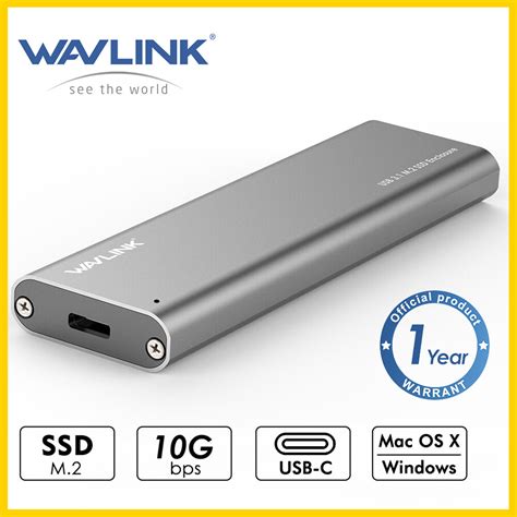 Wavlink Usb C Gen 2 External Hard Drive Chassis M 2 Ssd Adapter Hard Disk Case Portable For Ssd