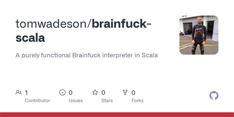Github Tomwadesonbrainfuck Scala A Purely Functional Brainfuck Interpreter In Scala