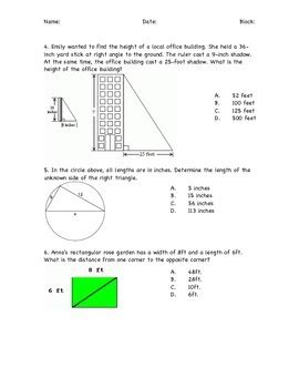 Pythagorean Theorem And Distance Formula Practice By Ms Harlan Smith