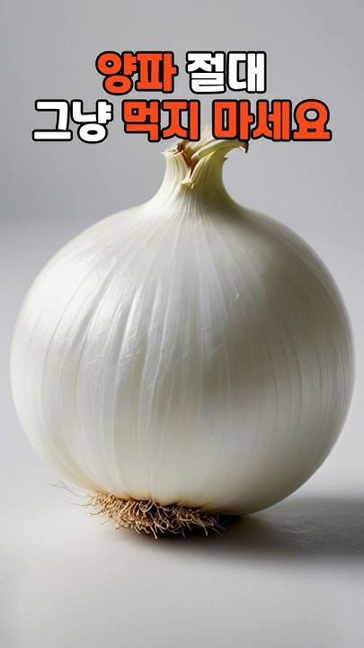 양파 절대 그냥 먹지마세요 Youtube