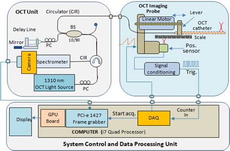 schematic of the encoder feedback oct imaging system pc polarization