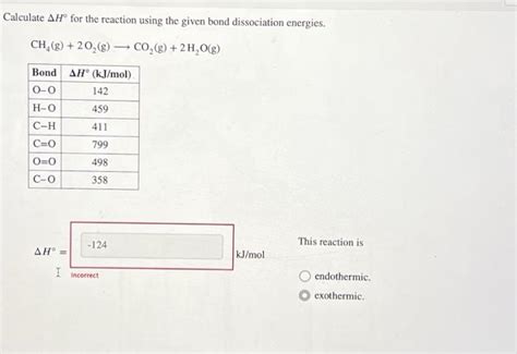 Solved Calculate AH For The Reaction Using The Given Bond Chegg Com