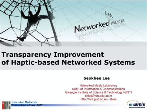 Ppt Transparency Improvement Of Haptic Based Networked Systems