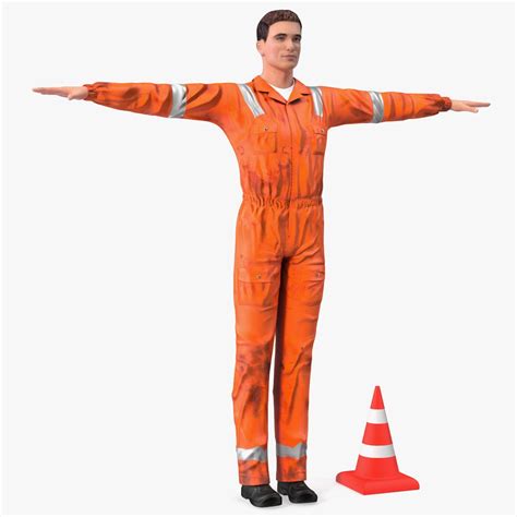 Dirty Road Worker T Pose 3d Model 179 3ds Blend C4d Fbx Max Ma