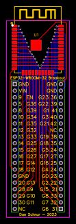 Esp32 Wroom 32 Breakout Breadboard Adapter OSHWLab