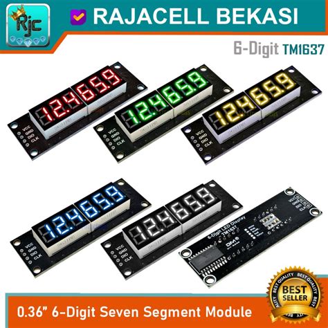 Jual Module Seven Segment 6 Digit 036 Tm1637 Led 7 Segment Display Rgbyw Shopee Indonesia
