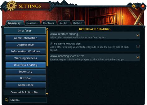 settings interfaces interface sharing the runescape wiki