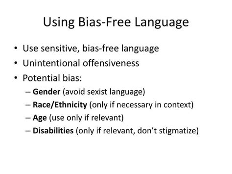 PPT Using Bias Free Language PowerPoint Presentation Free Download ID 1979914
