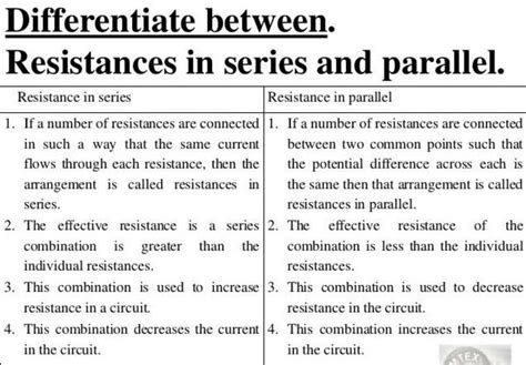 Comparison Between Series And Parallel Circuit