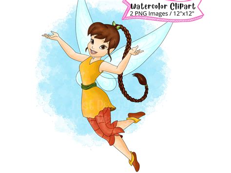 Fawn From Tinkerbell Hand Drawn Watercolor Clipart Cute Cartoon PNG Transparent Background