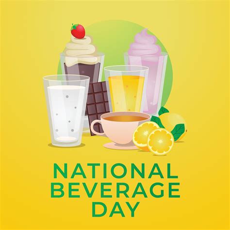 National Beverage Day Design Template Good For Celebration Usage Beverage Vector Image Flat