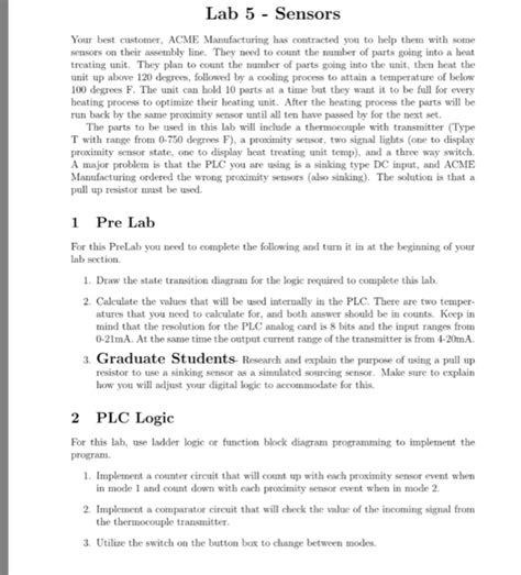 Solved Lab 5 Sensors Your Best Customer Acme