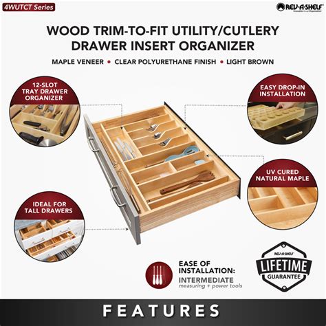 Rev A Shelf Trim To Fit Shallow Drawer Organizer Reviews Wayfair