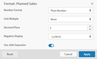 Configure Number Formatting For Visuals Logi Composer V