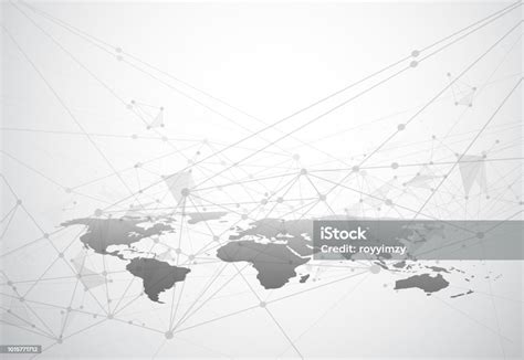 연결 점 들과 라인을 추상화 합니다 연결 과학 배경입니다 벡터 일러스트 레이 션 0명에 대한 스톡 벡터 아트 및 기타 이미지