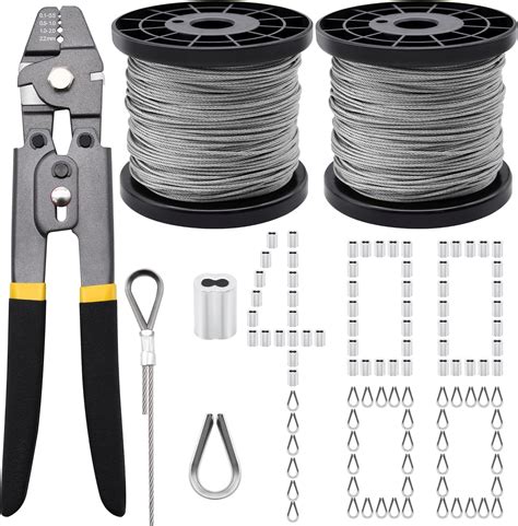 328ft656ft Wire Rope Crimping Tool Kit Stainless Steel Wire Rope