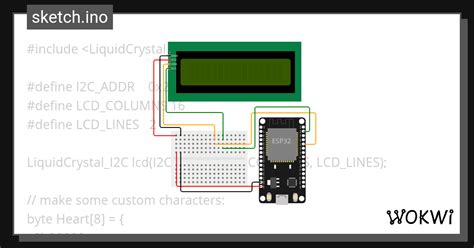 ESP LCD Custom Wokwi ESP STM Arduino Simulator