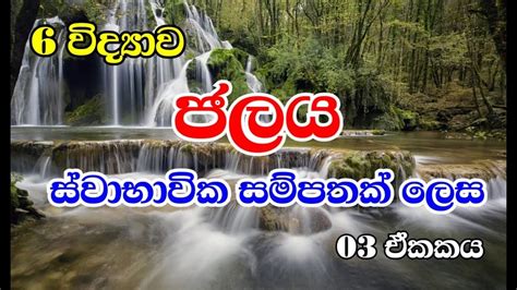 Grade 6 Science 3rd Lesson 6 විද්‍යාව ජලය Youtube