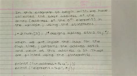 Video 129 C Programming Address Element Program Youtube