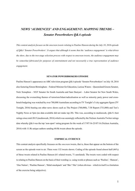 Assignment 1 Content Analysis Hd Ats2784 News And Power Monash