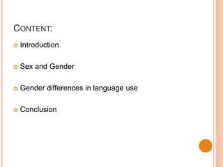 Language And Gender Presentation PPTX