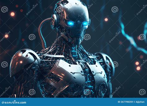 A Futuristic Human Cyborg Generative Ai Stock Illustration Illustration Of Human