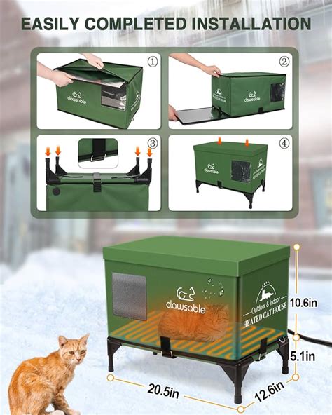 Feral Cat House For Winter Clawsable Outdoor Cat House Insulated