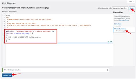 How To Remove Built With Generatepress Footer Text With And Without Coding