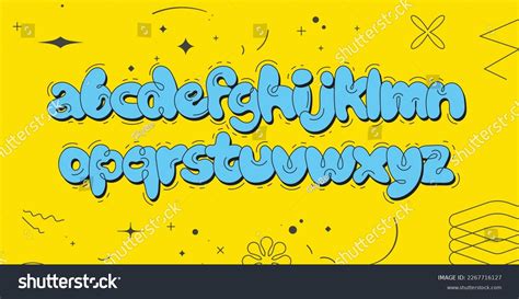 버블 글꼴 도형 알파벳 세트 그래피티 스톡 벡터로열티 프리 2267716127 Shutterstock