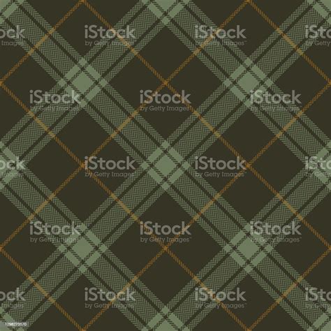 갈색과 올리브 그린의 체크 격자 무늬 플란넬 셔츠 스커트 또는 기타 현대적인 가을 겨울 직물 프린트를위한 헤링본 질감의 매끄러운