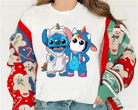 Disney Cute Stitch And Unicorn Cosplay Best Friends Shirt Lilo And