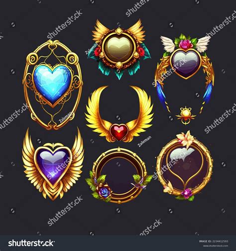 Game Ui Frames Rank Frames Ui Stock Vector Royalty Free 2234412593 Shutterstock
