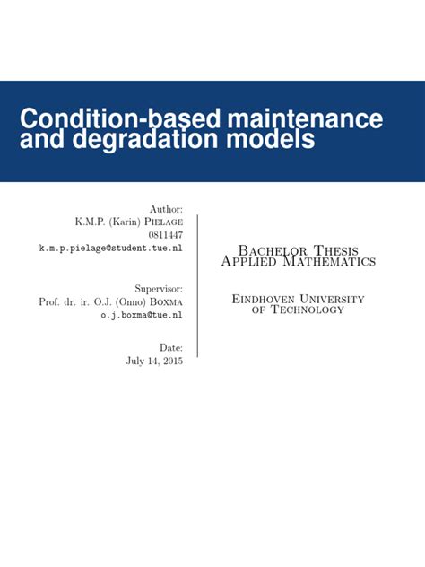 Condition Based Maintenance And Degradat Pdf