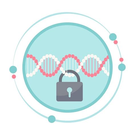 Premium Vector Dna Data Privacy Scientific Vector Illustration Graphic Icon