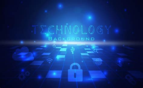 Digital Technology Banner Pink Blue Background Concept With Technology Line Light Effects