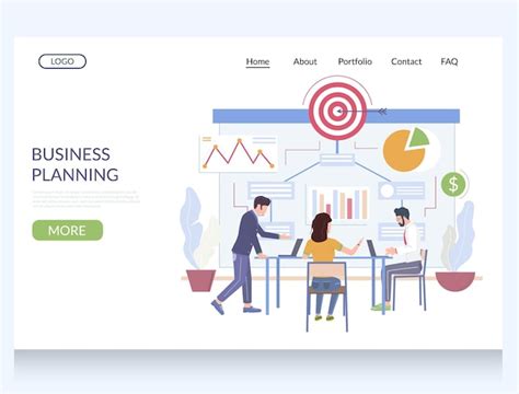 premium vector business planning vector website landing page design