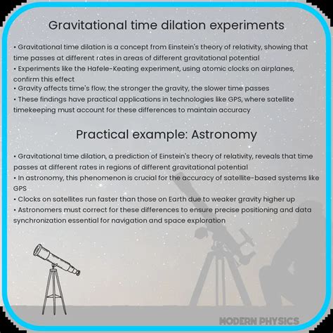Gravitational Time Dilation Tests Theory And Results