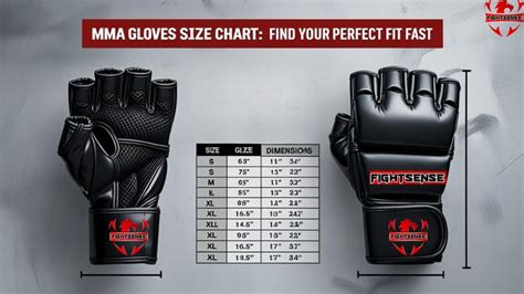 Mma Gloves Size Chart Find Your Perfect Fit Fast Fightsense