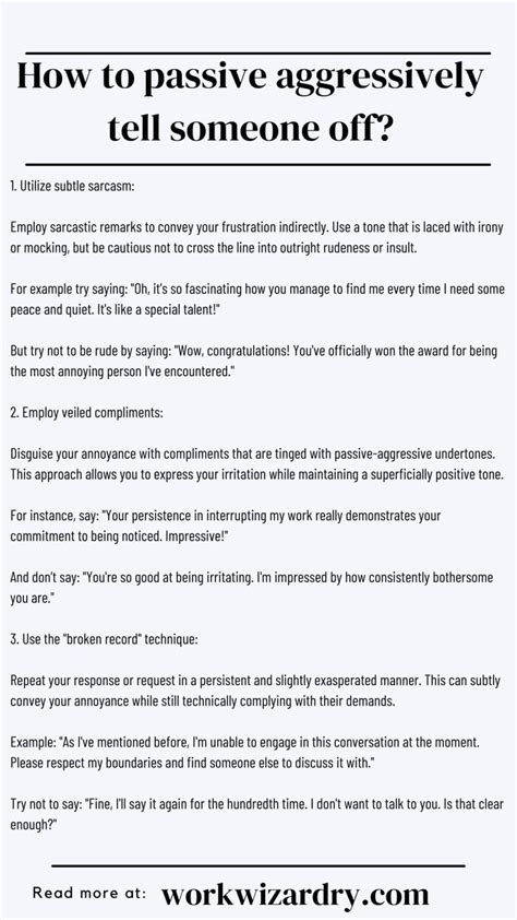 How To Passive Aggressively Tell Someone Off 60 Example Phrases With Effective Communication