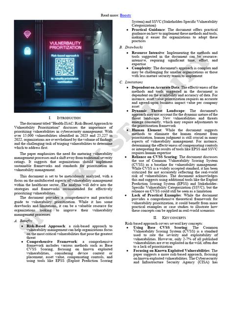 Health Isac Risk Based Approach To Vulnerability Prioritization En