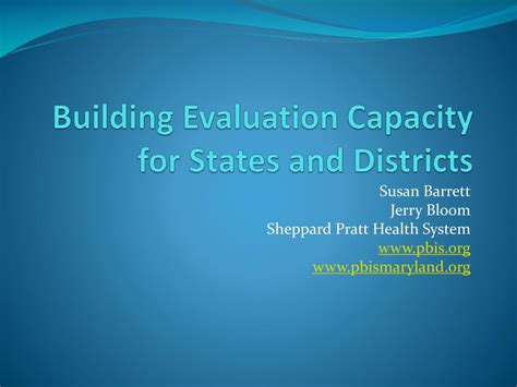 PPT Building Evaluation Capacity For States And Districts PowerPoint Presentation ID