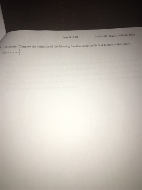 solved compute the derivative of the following function