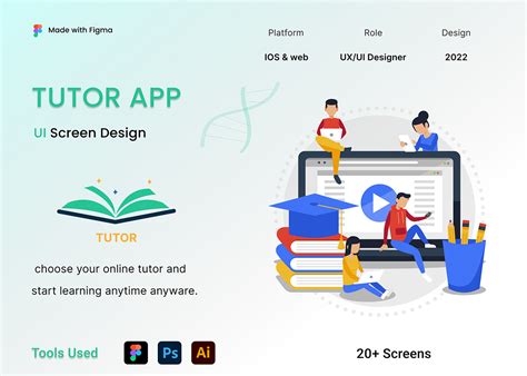 tutor app and web ui design on behance