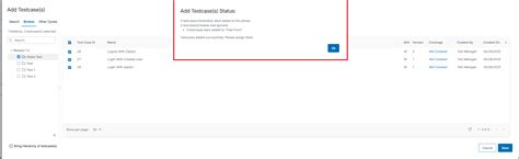 Adding And Deleting Test Cases In A Test Phase Zephyr Enterprise Documentation