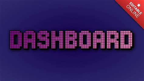 Dashboard Video Game 3d Text Effect Generator