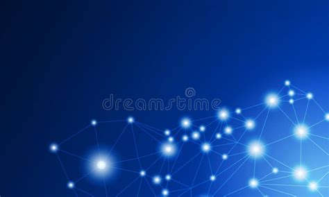 Abstract Network Connection Dots And Lines Design Geometric Abstract Background Stock Vector