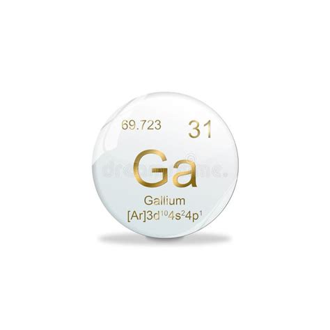Gallium Symbol Sign Gallium With Atomic Number And Atomic Weight Stock Illustration