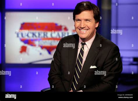 Tucker Carlson Host Of Tucker Carlson Tonight Poses For Photos In A
